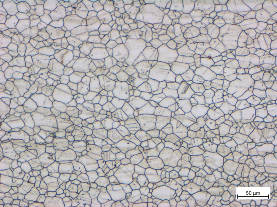 Grain size determination of metals and ceramics