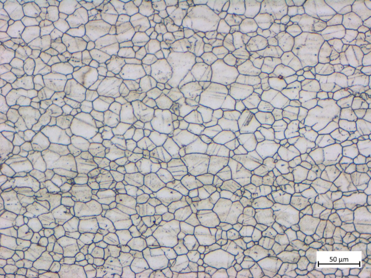 Grain size determination of metals and ceramics